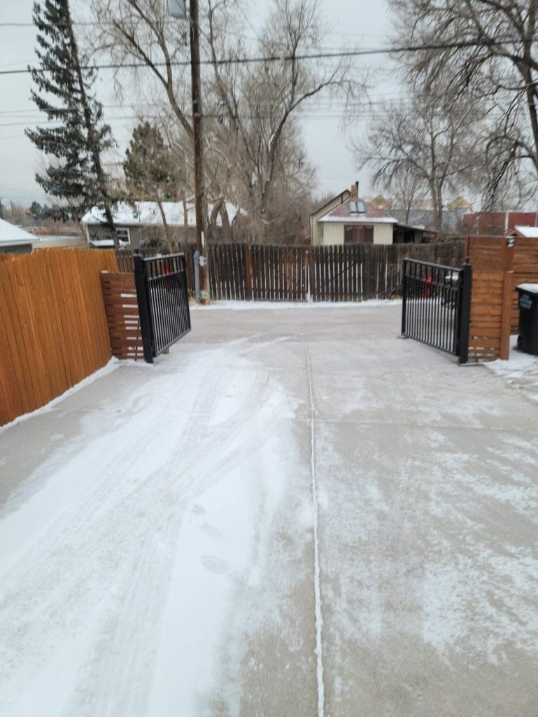 Custom Colorado Driveway Entrances with Unique Metal Gates